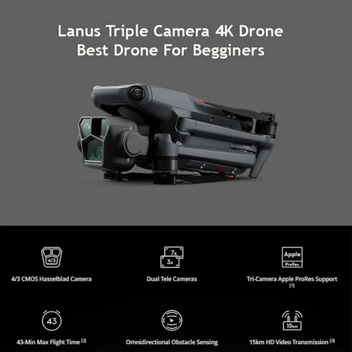Lanus® 4K Drone 2025 – Auto Return, Brushless Motor, Circular Flight ...